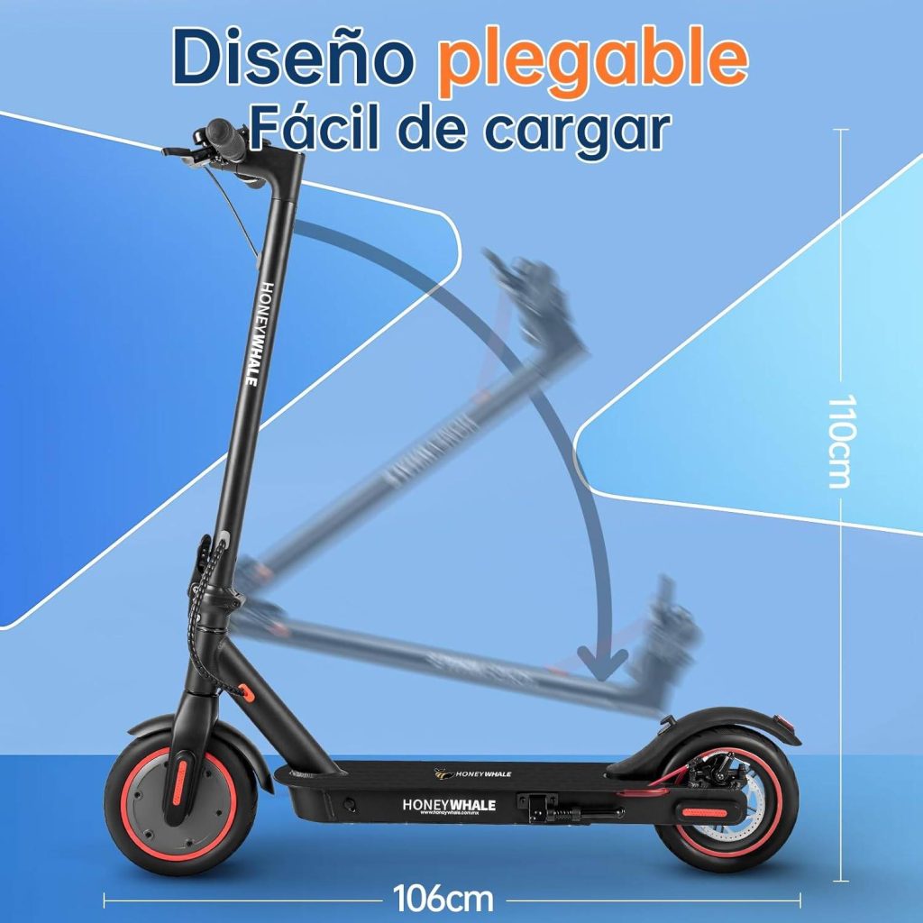 SCOOTER ELÉCTRICO HONEYWHALE M2 PRO, 500W, 32KM/H, HASTA 22KM POR CARGA ...