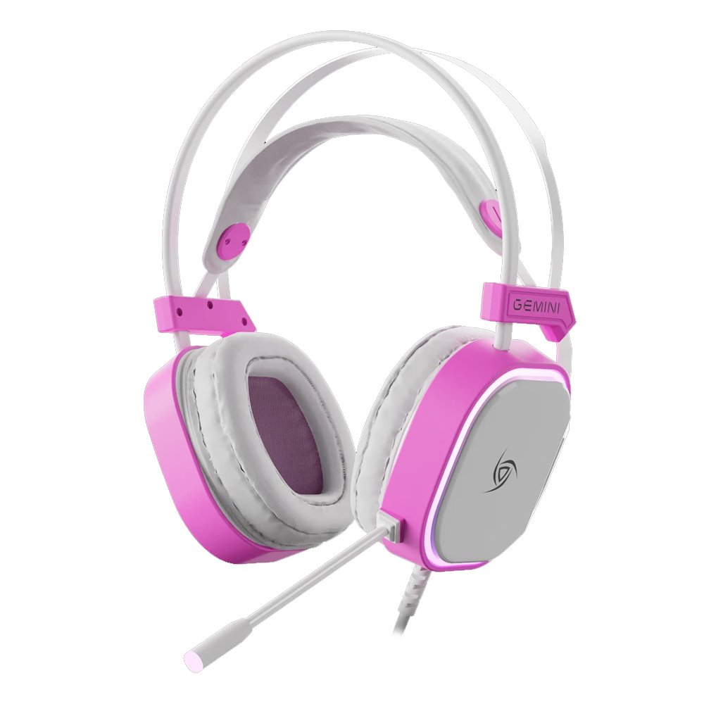 Diadema Gamer VSG Gemini White-Rose, Micrófono, 3.5mm, RGB ...