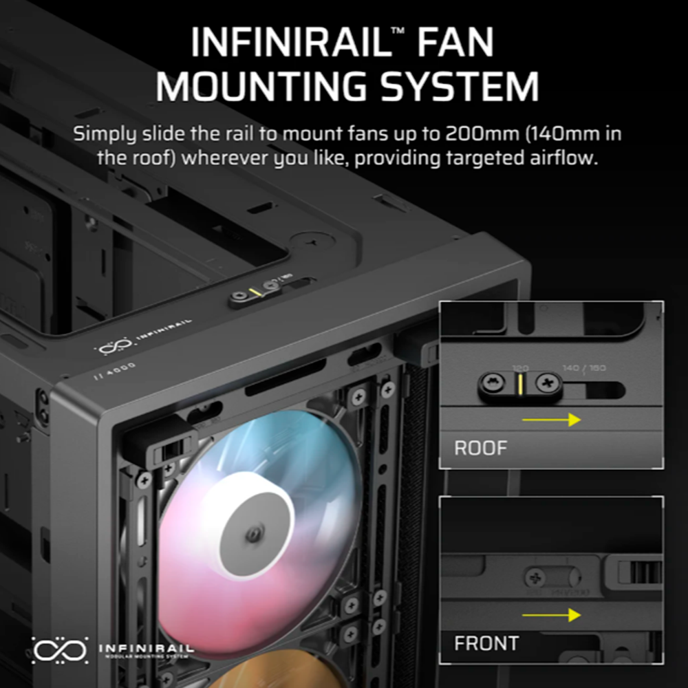 Gabinete Corsair FRAME 4000D RS ARGB, Midi-Tower, ATX/EATX/Micro-ATX ...