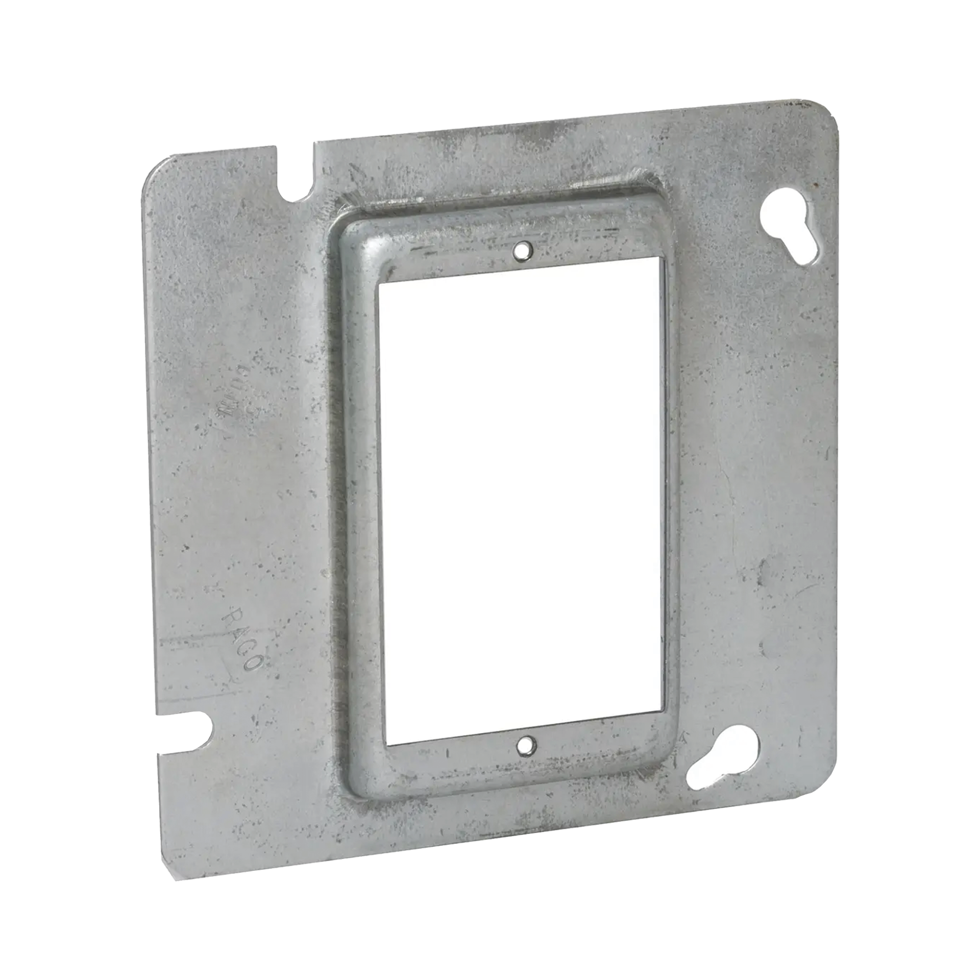 RACO HUB-837 Sobretapa Cuadrada Galvanizada de 4 11-16″, realce de 1/2 ...