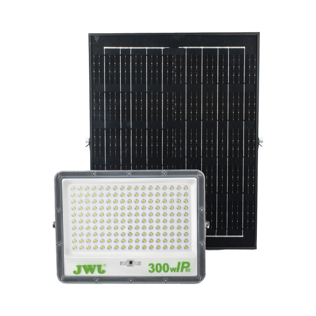 JWJ JLRE-SOL-01-300N Reflector de 300 W con Panel Solar, Batería 3.2 V ...